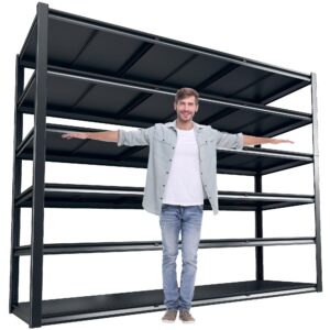 reibii 84“h garage shelving heavy duty storage shelves 3500 lbs adjustable metal shelving uints and storage for garage,warehouse,school,commercial,business, 60 "w x 24 "d x 84 "h