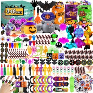 purpercat 349 pcs halloween party favors halloween treats toys in bulk goodie bags stuffers halloween pinata fillers halloween trick or treat classroom party supplies, treasure box toys