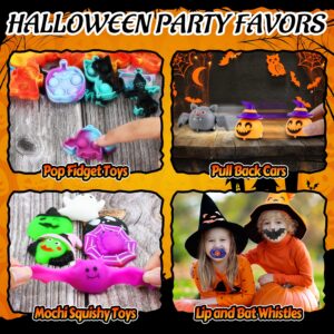 PURPERCAT 349 Pcs Halloween Party Favors Halloween Treats Toys in Bulk Goodie Bags Stuffers Halloween Pinata Fillers Halloween Trick or Treat Classroom Party Supplies, Treasure Box Toys