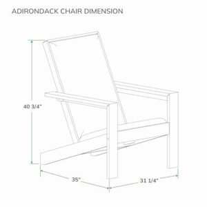 Cambridge Casual Napa Wood Outdoor Adirondack Chair, Natural Teak/Textiline Tan