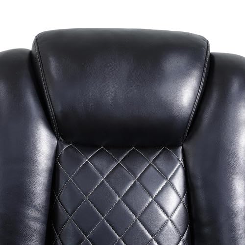 FUOROLA Perachan Sectional, Black LED Light Power Recliner