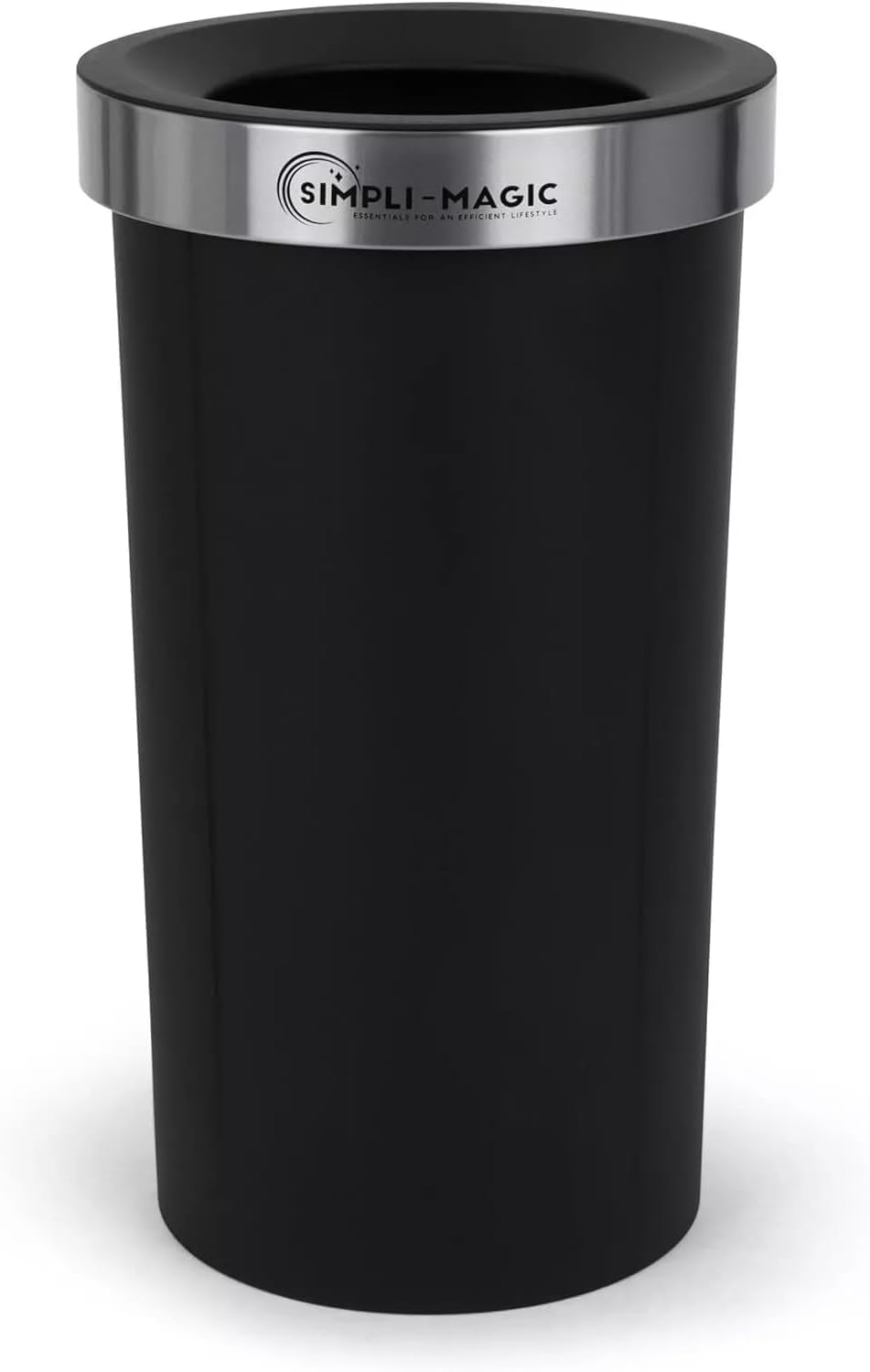 Simpli-Magic 50 Liter / 13.2 Gallon Soft-Close, Smudge Resistant Trash Can with Foot Pedal and Built in Filter- Stainless Steel, Sleek Finish