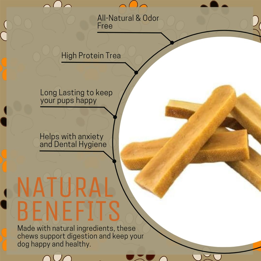 Himalayan Munchies Himalayan Dog Chews, No Rawhide, Long Lasting, Naturally Healthy Treats, Oder Free (Small)