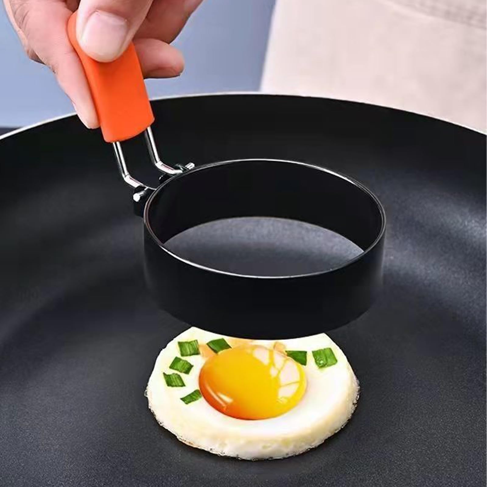 8" Large Omelette Ring,6" Pancake Ring,4" Round Egg Ring,6 Packs Egg Cooking Rings Set for Griddle Frying Eggs,Non-stick Stainless Steel Omelet Ring Egg Cooker Ring for Griddle with Accessorries