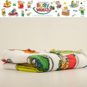 Franco Richard Scarry Kids Bedding Super Soft Cozy Throw, 46 in x 60 in, (Officially Licensed Product)