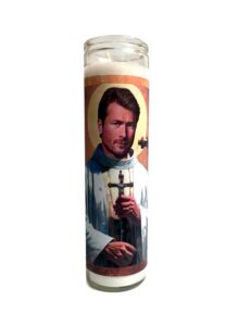 saint glen powell celebrity parody devotional prayer candle