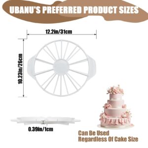 UBANU Cake Portion Marker, Round Cake Marker Divider with Double Sided Slices for Equal Portions, Divider 10 or 12 for Even Slices