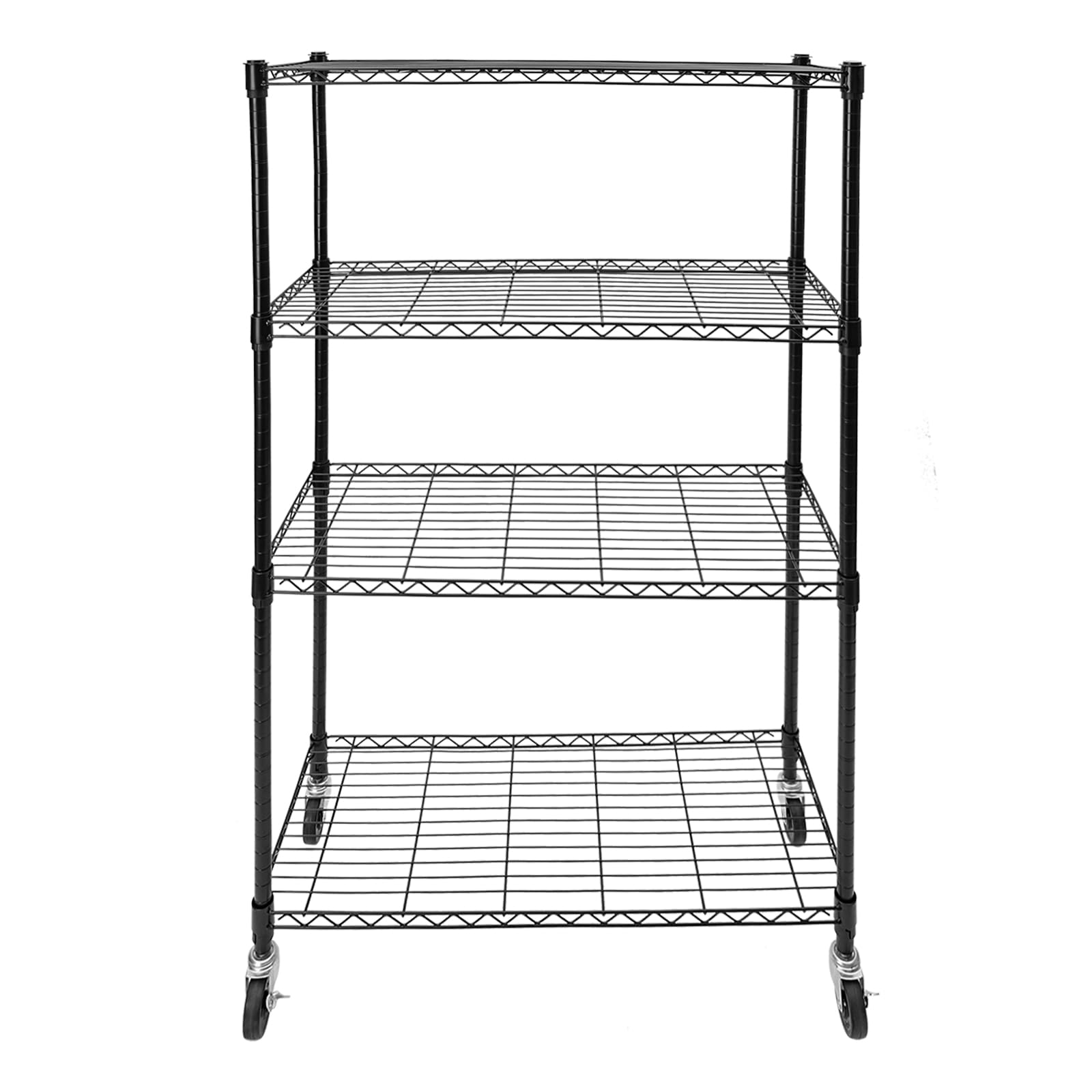 MEIWAIZX Storage Shelves UltraDurable Steel Wire Shelving Unit with Wheels 36" Dx14 Wx57 H Heavy Duty Metal Shelves Garage Organizer Wire Rack Shelving for Kitchens Warehouses Supermarkets