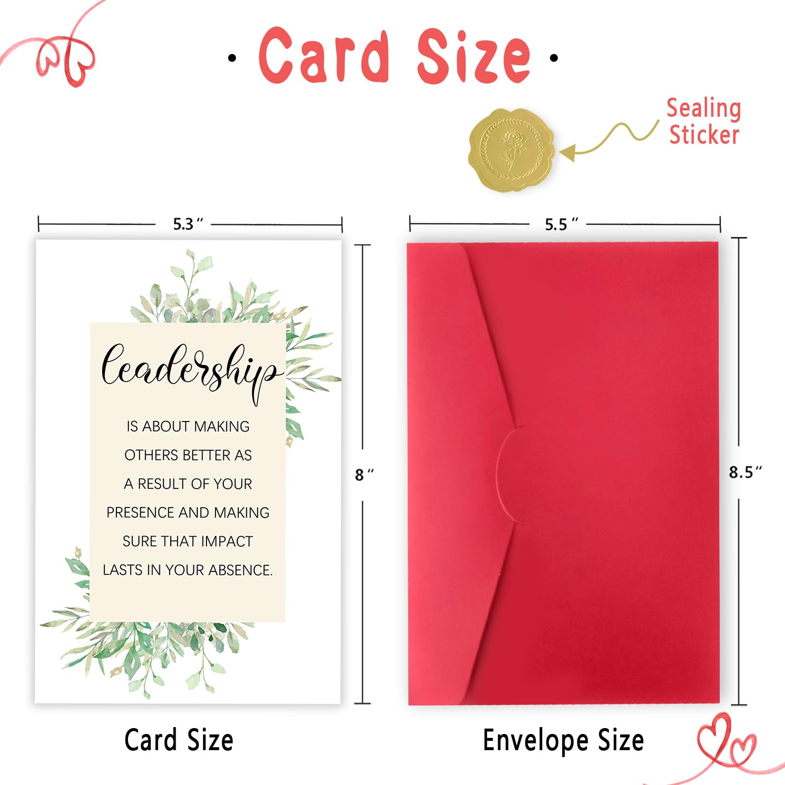 Abeletree Funny Boss's Day Card for Women Men, Leadership Definition Card for Boss Leader Manager, Thank You Boss Card from Employees Staff, Leader Appreciation Gifts for Him Her