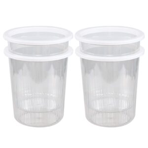 annkkyus 4 pack 2.5 gallon clear trash can, round plastic wastebasket