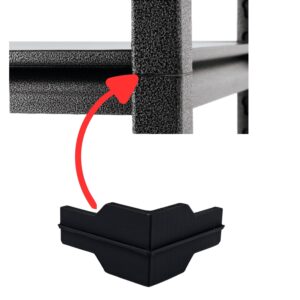 EMALPE Whalen Post Insert Corner Connector for Shelving Costco (12 Units), Black