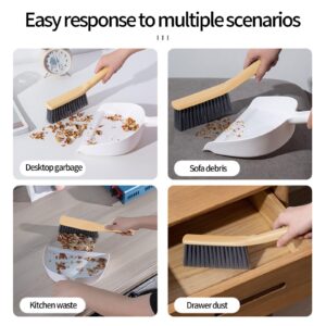 Small Dust Pan and Brush Broom, Dust Pan and Brush Set, 2024 New Small Dustpan and Brush Set, Handheld Broom and Dustpan Set, Dustpan with Brush, Daily Cleaning Tools for Kitchen Desktops Bedroom