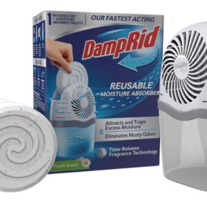 DampRid Moisture Absorber Drop-In Tablet Refill Pack, Fresh Scent, 15.8 oz., 4 Pack, Attract and Trap Excess Moisture and Eliminate Musty Odors for Cleaner, Fresher Air