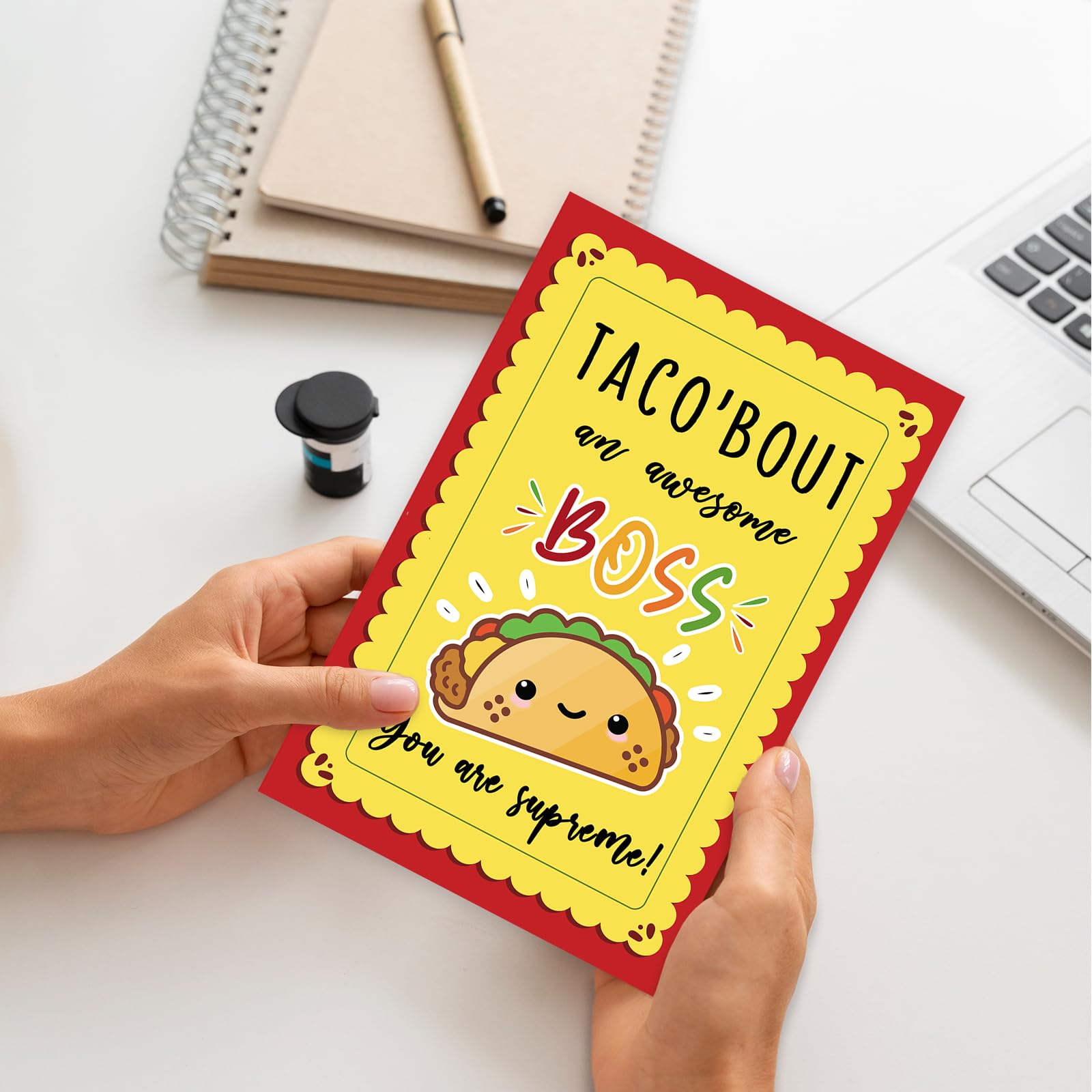 Beixian Taco Boss Day Card, Happy Boss's Day Gifts Card, Boss Appreciation Card, Thank You Boss Card from Staff Coworke Employee