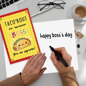 Beixian Taco Boss Day Card, Happy Boss's Day Gifts Card, Boss Appreciation Card, Thank You Boss Card from Staff Coworke Employee