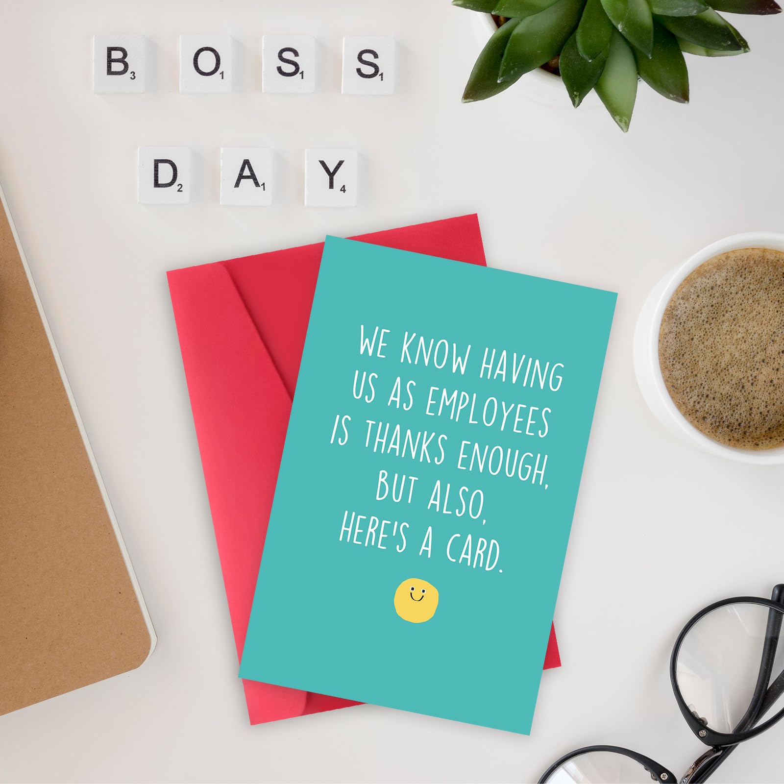 Beixian Boss's Day Card, Happy Boss Day Gifts for Men Women Boss, Funny Boss Day Card from Staff Coworke Employee, Boss Appreciation Card,Thank You Boss Card, Leaving Card for Leader Manager