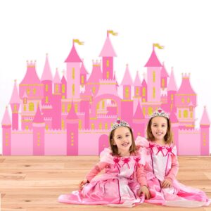 watersay pink castle cardboard princess party decoration castle table decoration princess birthday backdrop princess theme halloween baby shower wedding fairy tale photography background