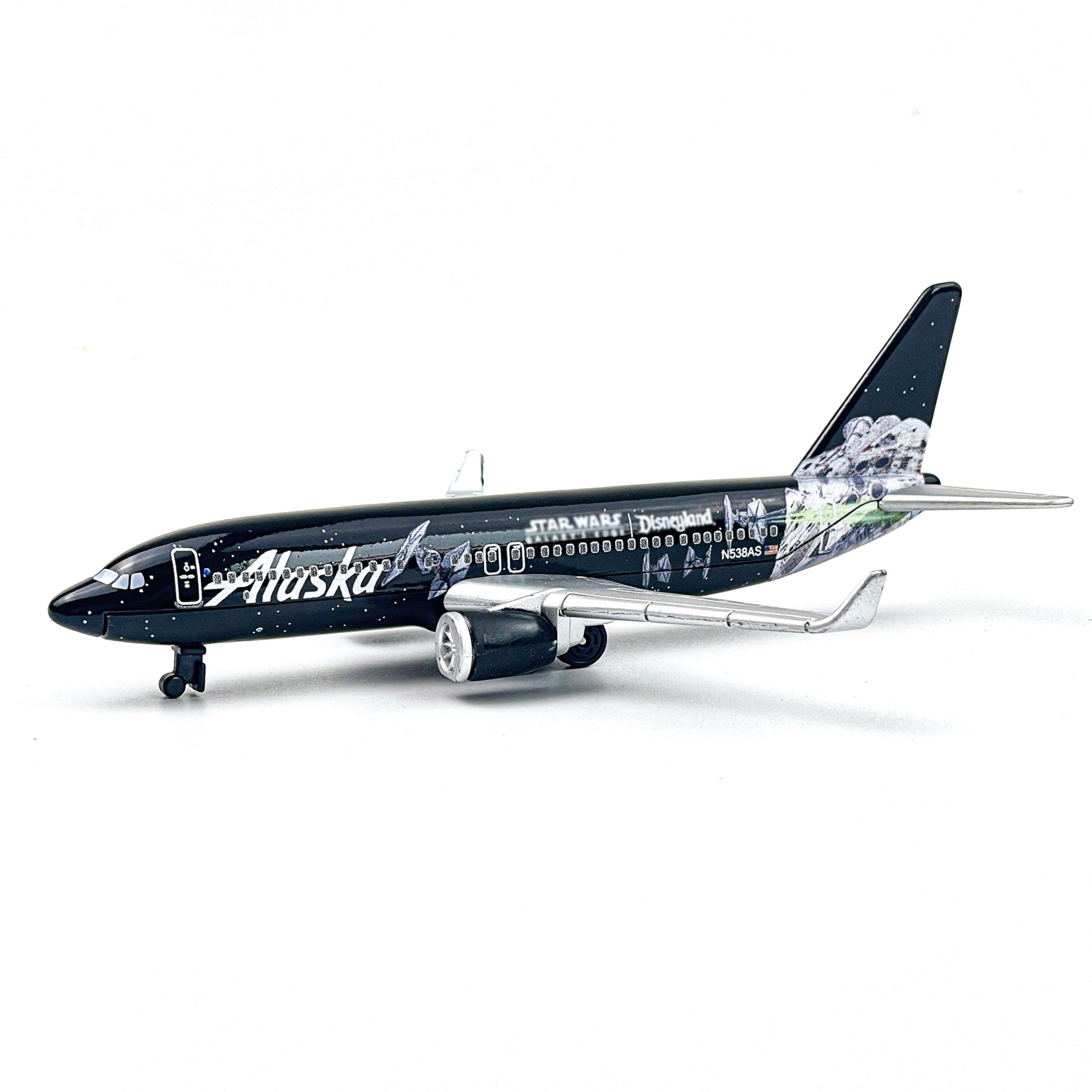 WngAur Alaska Airplane Model, Die-cast Metal Model Planes with Plastic Parts, Suitable for Collection and Gifts, N538AS