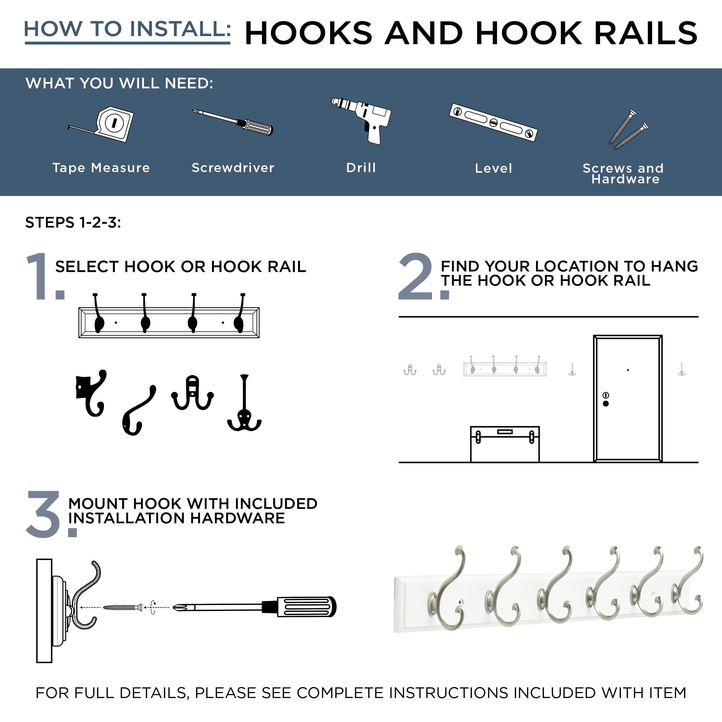 FRANKLIN BRASS Geometric Post Wall Mounted White Oak 27 in. Coat Rack, 5 Matte Black Hooks, B46763K-480-R