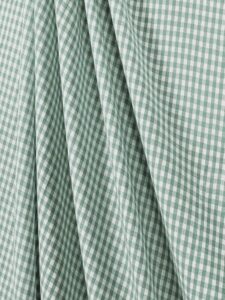 keily & megan inc, 60" wide 1/8" colorful gingham plaid poly cotton fabric by the yard (white & sage green, 3 yards)