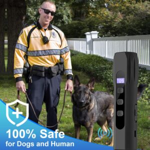 Dog Bark Deterrent Devices, Anti Barking Device for Dogs Training & Behavior Aids, Rechargeable Ultrasonic Dog Bark Control Devices with Digital Display, Portable Dog Training Tools for Indoor Outdoor