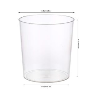 HarmonyBliss Transparent Clear Plastic Garbage Bin Large Capacity Wastebasket for Bathroom Kitchen Bedroom Office (29x20cm/11.4x7.9in), HarmonyBlissuaesf5981g-11