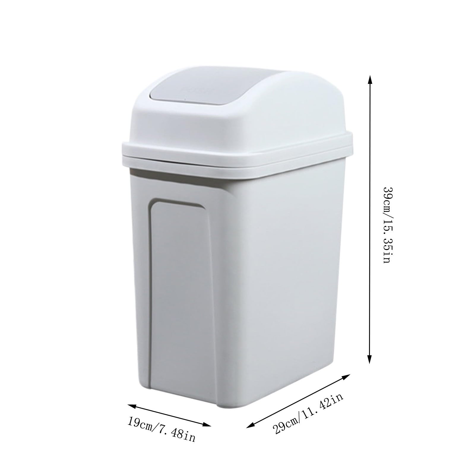 KELINFONG Office Trash Can with Lid,5.5 Gallons, Plastic Garbage Can with Lid, Waste Basket,Trash Bin,Garbage Bin,Slim Trash Can for Outdoor, Living Room, Kitchen, Office, Bathroom, Bedroom, Dorm