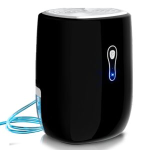 ciivii dehumidifier for home, 27oz/800ml dehumidifier with drain hose for bathroom,bedroom, quiet small dehumdifier for countertop,kitchen,closet,rv,auto shut-off home dehumidifier for room (black)