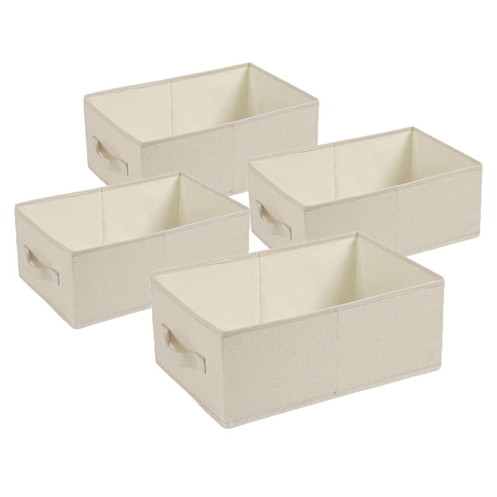 ACOMOON, 4 Pack, Linen Closet Organizers and Storage, Closet Storage Boxes, Closet Organizer, Fabric Storage Bins, Shelf Baskets, Collapsible Storage Bins