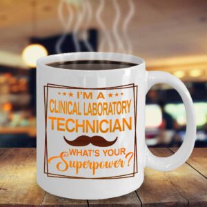 MONIZILUCKY Clinical Laboratory Technician Mug, Clinical Laboratory Technician Gift, Gift for Clinical Laboratory Technician Retirement - 11oz White Ceramic Coffee Mug - Christmas, Thanksgiving