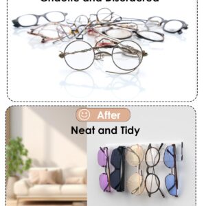 collwait 2 Pack Sunglass Organizer Sunglass Holder for Wall, Sunglasses Storage Organizer, Acrylic Sunglass Display Sunglasses Rack, Wall Mounted Sunglass Holder for Hanging Your Multiple Eyeglasses