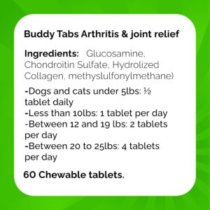 Arthritis & Join Pain Relief Dietary Supplement Small Dogs & Cats by Interfarma Corp | Cartilage Protection, Reduce Inflammation, & Joint Support | with Glucosamine, Chondroitin, Collagen, & MSM.