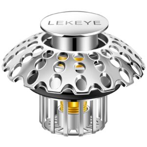 lekeye tub stopper with shower drain hair catcher | pop-up bathtub plug with strainer for 1-1/2" to 1-3/4" bath drain hole