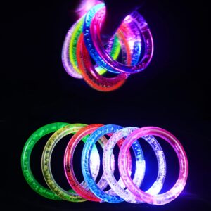 jsronms 36pcs glow bracelets,led bracelets,glow in the dark bracelets,light up bracelets,neon bracelets,neon party favors carnival birthday concert party game gifts suitable for children/adults