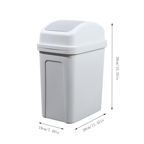 Trash Can with Lid ,5.5 Gallons, Solid Color Plastic Garbage Can with Lid, Waste Basket,trash Bin,garbage Bin ,slim Trash Can for Kitchen, Office, Bedroom, Outdoor, Bathroom, Dorm, Living Room