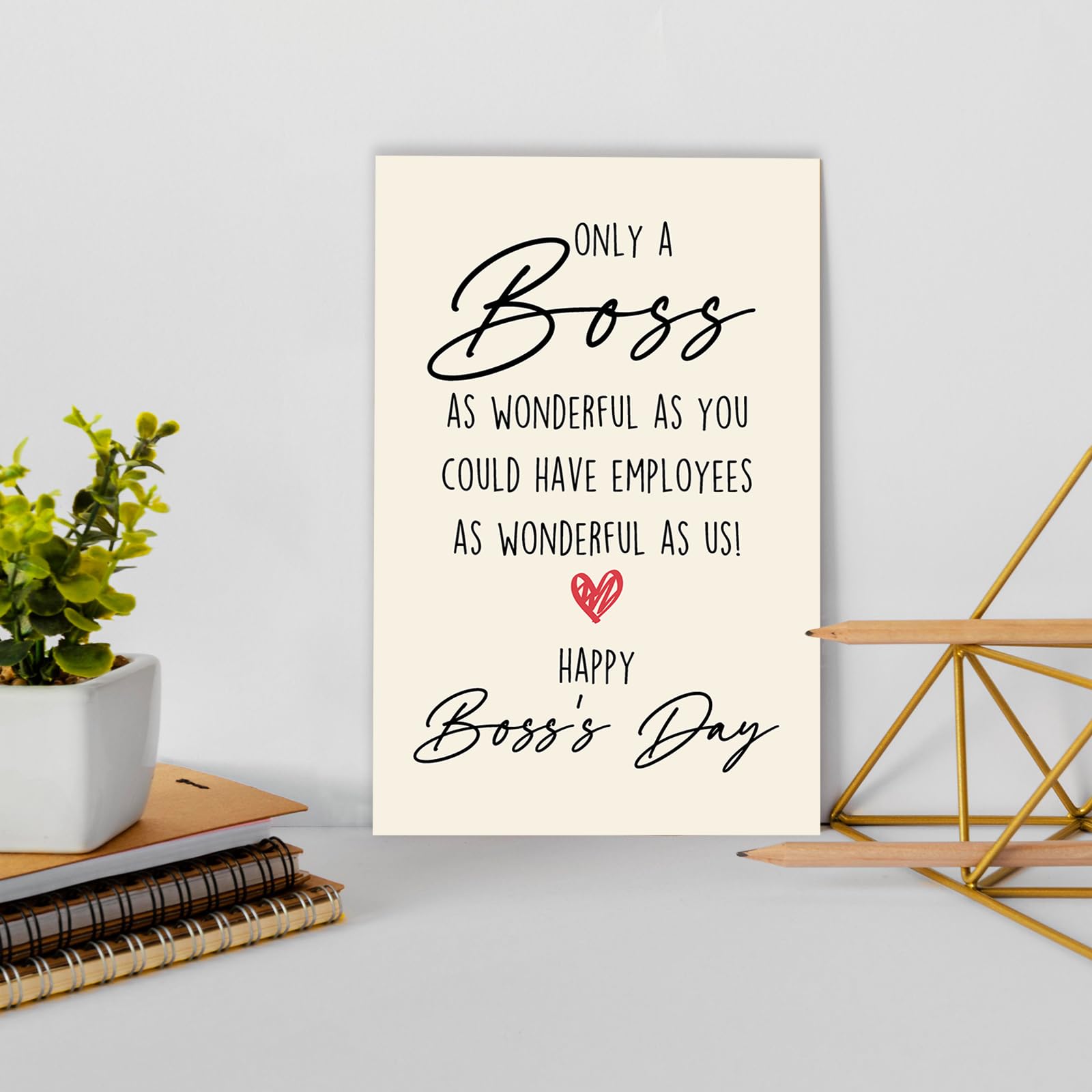 Happy Boss's Day Card for Boss Women Men, Funny Boss Appreciation Card for Boss On Boss's Day, Humor Boss Day Gift for Boss Leader Manager, You Are A Wonderful Boss