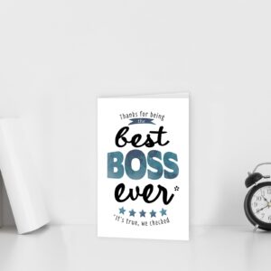 BENNLOOS Funny Boss's Day Card for Men Women, Happy Boss's Day Gift for Boss, Humor Birthday Card for Boss, Boss Thank You Card, Best Boss Ever Card