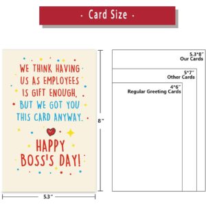 Funny Boss Day Card, Happy Boss’s Day Card Gift for Boss, Cute Boss Birthday Card for Him Her, Appreciation Card for Boss Manger Employer