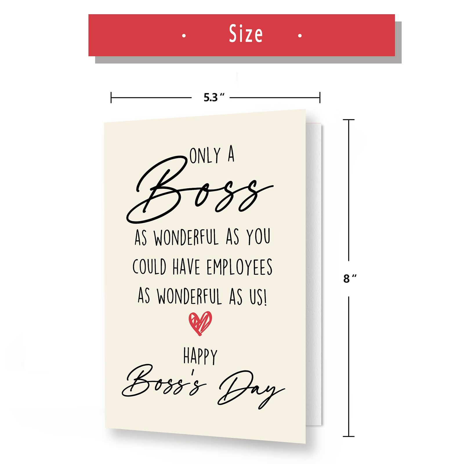 Happy Boss's Day Card for Boss Women Men, Funny Boss Appreciation Card for Boss On Boss's Day, Humor Boss Day Gift for Boss Leader Manager, You Are A Wonderful Boss