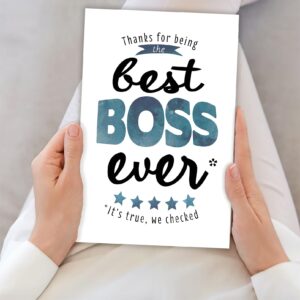 BENNLOOS Funny Boss's Day Card for Men Women, Happy Boss's Day Gift for Boss, Humor Birthday Card for Boss, Boss Thank You Card, Best Boss Ever Card