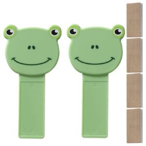 2 pcs toilet seat lifters, toilet seat handle seat cover lifter cartoon avoid touching toilet seat cover lifters for bathroom restaurant hotel (frog style [2 pack])