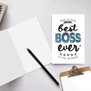 BENNLOOS Funny Boss's Day Card for Men Women, Happy Boss's Day Gift for Boss, Humor Birthday Card for Boss, Boss Thank You Card, Best Boss Ever Card