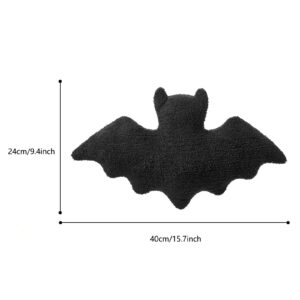 Mokoggiri Stuffed Animal Bat Plush Stuffed Bats Figures Throw Pillow Gifts Home Decor Halloween Decorations (Black, 12 x 7 inch)