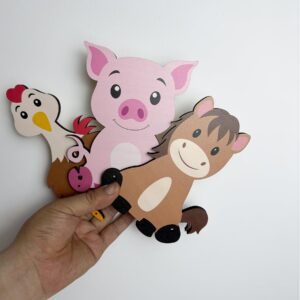 Midrean 3Pack Wood Cute Unique Colorful Animal Nursery Fun Towel Hooks Kids Decorative Hanging Wall Coat Hooks Wooden Hooks