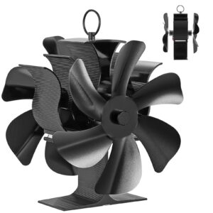 jossacolar wood stove fan heat powered | new large 12-blade stove fan woodstove fan non electric | eco fan heat activated fan for wood stove/pellet stove/wood burning stove | wood stove accessories