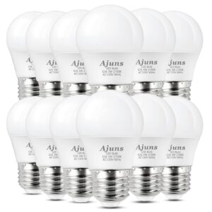 ajuns low watt led light bulbs 3w equivalent 25w light bulbs, 120v 25w led ceiling fan bulb, warm white 2700k household appliance bulb, e26 base, 12 packs