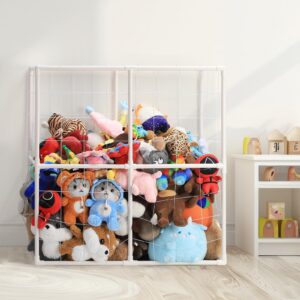 NANANARDOSO Stuffed Animal Storage Holder, Toy Storage Organizer for Plush Toy Holder,Stuffed Animal Zoo Storage Cage for Nursery Playroom Bedroom Toy Organizer