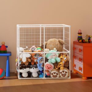 NANANARDOSO Stuffed Animal Storage Holder, Toy Storage Organizer for Plush Toy Holder,Stuffed Animal Zoo Storage Cage for Nursery Playroom Bedroom Toy Organizer