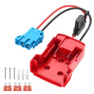 kzreect 18v power wheels adapter for milwaukee 18v battery, power wheels battery conversion kit with fuse holder and wire harness connector, compatible with peg-perego kids ride-on toy