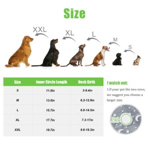 MABOZOO Adjustable Soft Dog Cone for Dogs After Surgery,Glow in The Dark Pet Recovery Collar for Dogs and Cats,Comfy Elizabethan Collar After Surgery for Prevent Biting Scratching (M)